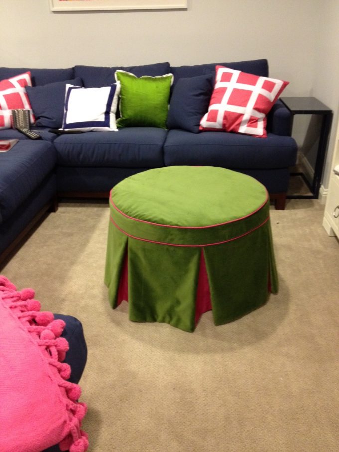DIY Round Ottoman - Effortless Style Blog