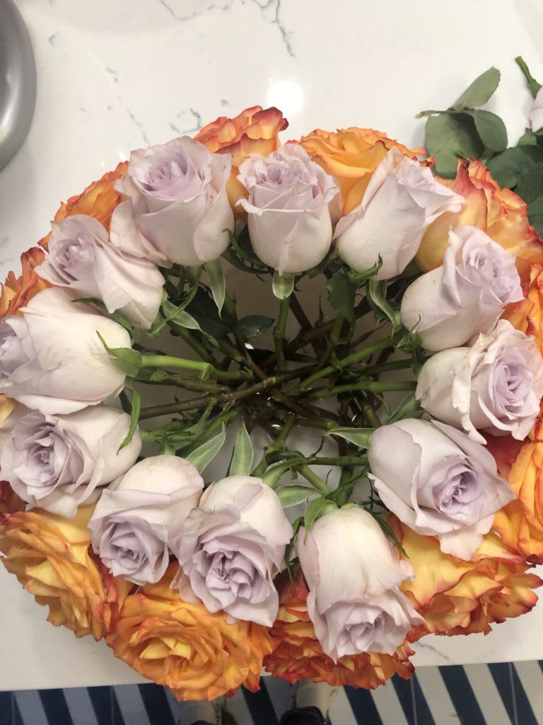 Easy Flower Arrangement in a Shallow Bowl - Showit Blog